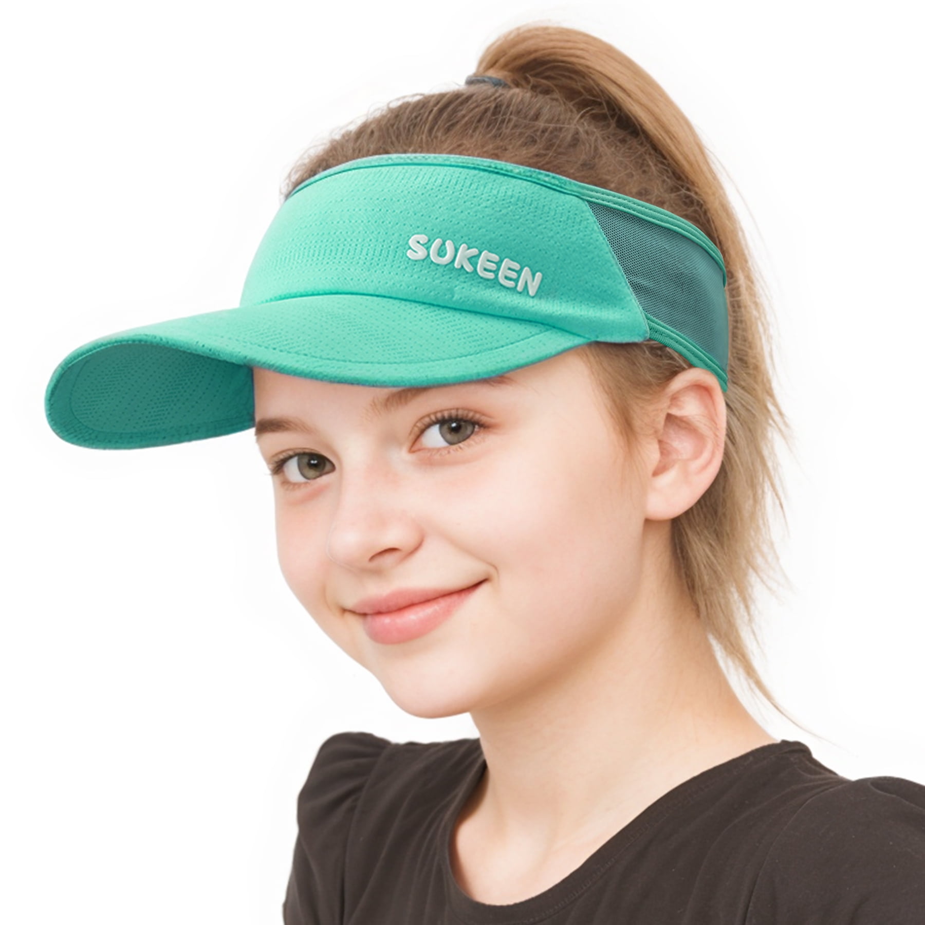 Sukeen Sun Visor Hats for Kids Girls Boys Elastic Fit Sports Visor ...