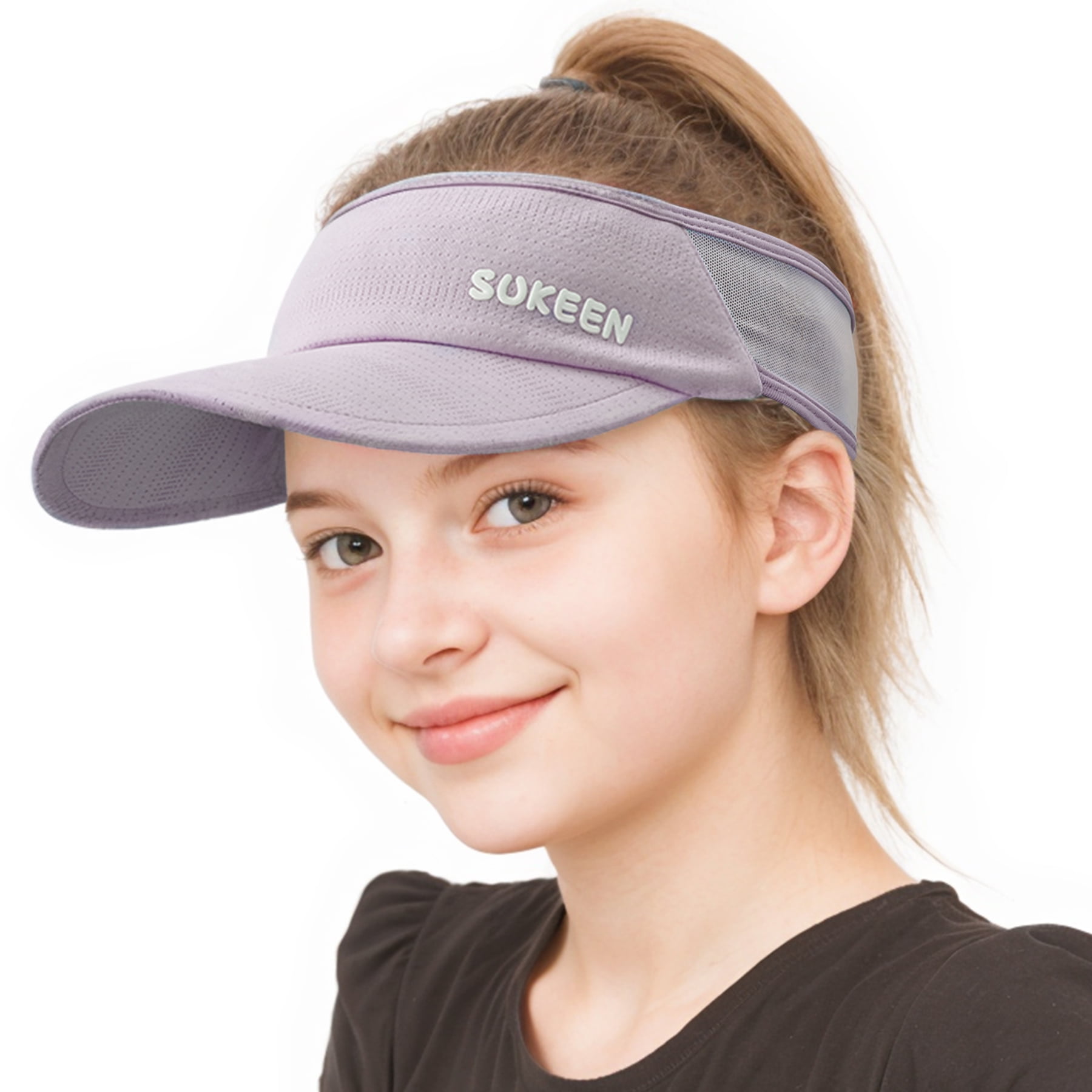 Sukeen Sun Visor Hats for Kids Girls Boys Elastic Fit Sports Visor ...
