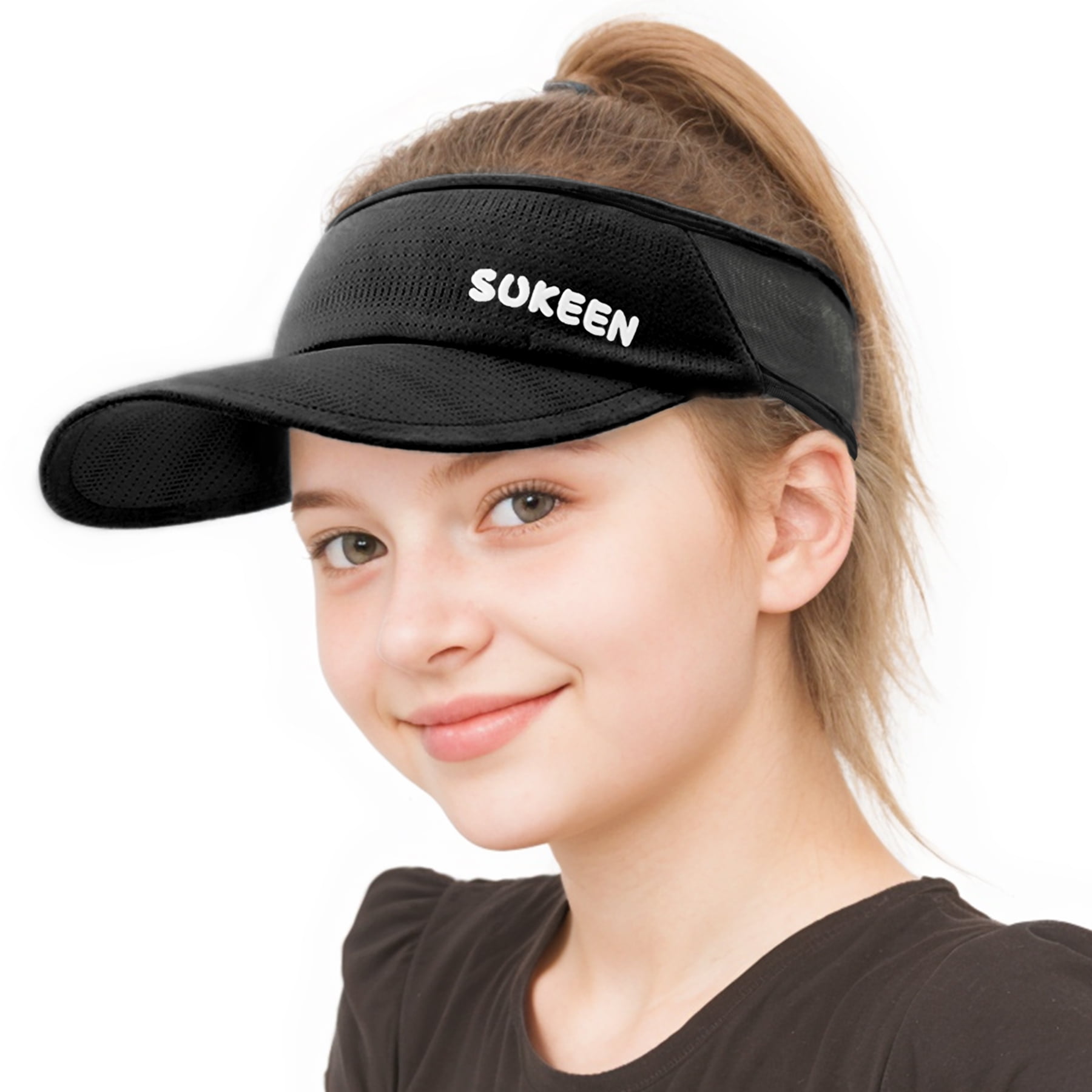 Sukeen Sun Visor Hats for Kids Girls Boys Elastic Fit Sports Visor ...