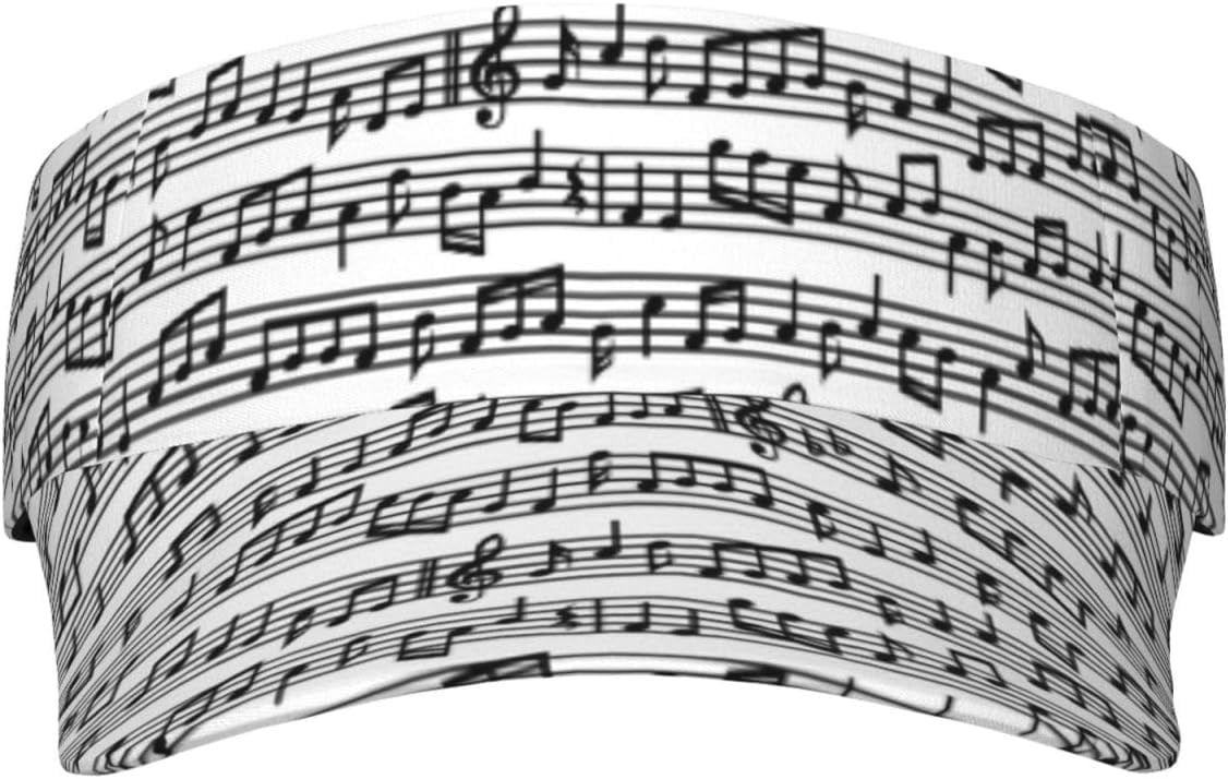 Visor Hats for Music Empty Top Baseball Cap Music Notes Baseball Hats ...