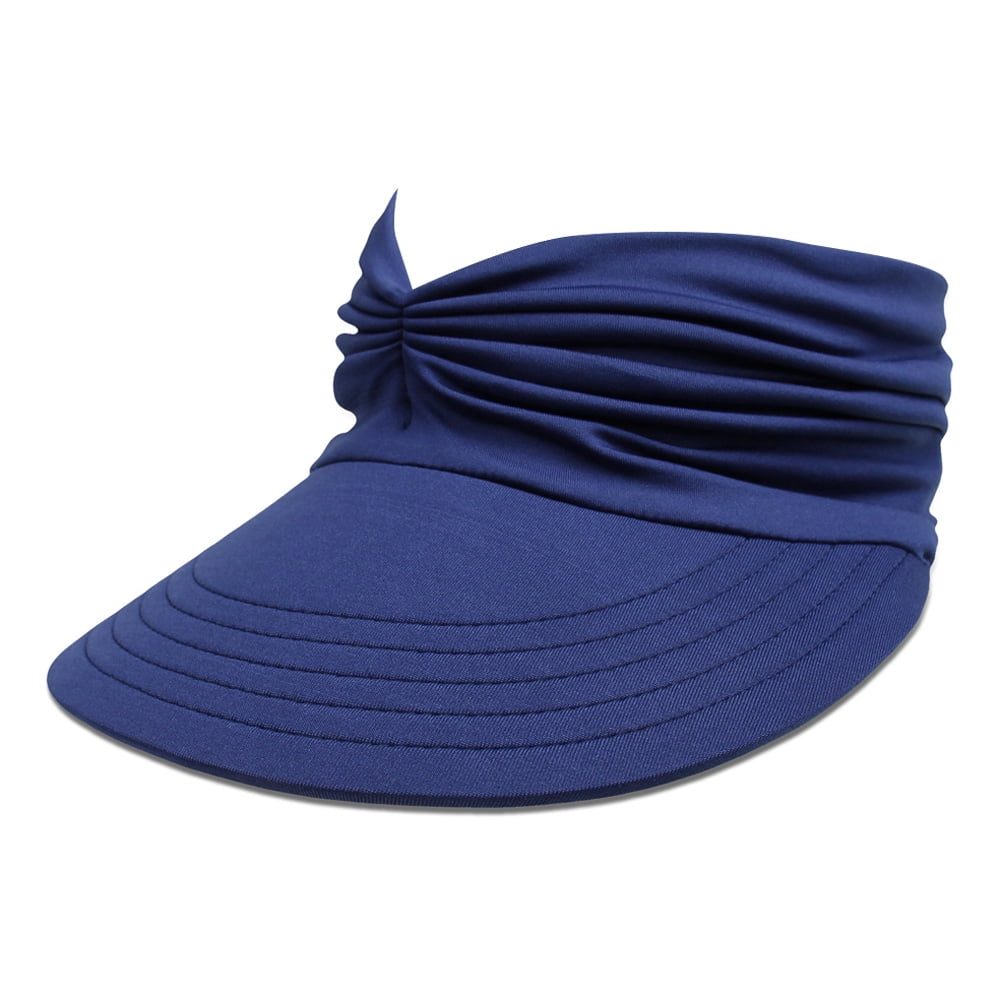 Visor Sun Hats for Women UV Protection with Wide Brim Ponytail Hat for ...