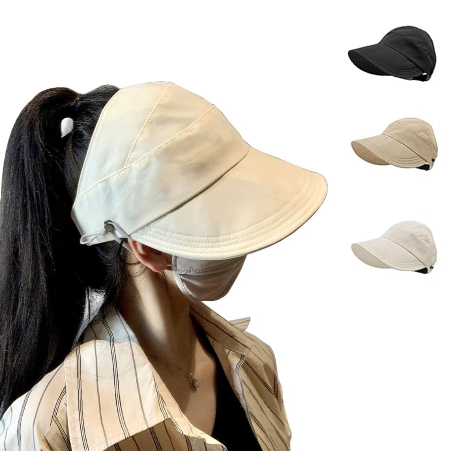 Visors for Women with Wide Brim Sun Hat Visor Cap for Beach Golf Hiking ...