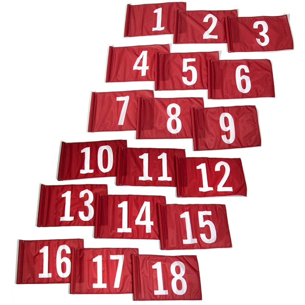 Vispronet 20in x 14in Numbered Golf Flag Flags 1-18 Fabric is ...