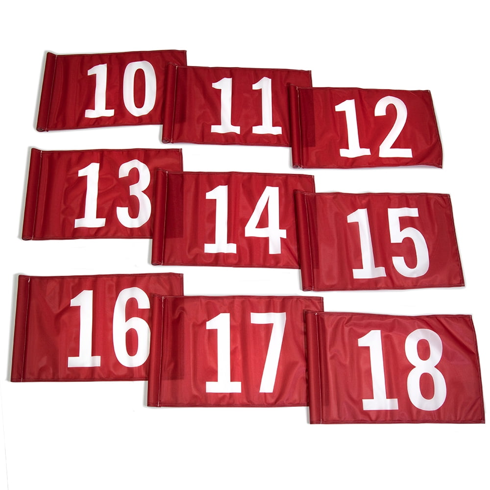 Vispronet 20in x 14in Numbered Golf Flags Flags 10-18 Fabric is ...