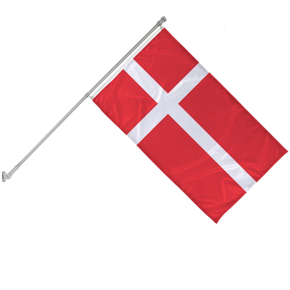 Vispronet 3ft x 5ft Denmark Flag, Outdoor Country Banner, 6ft Flagpole ...