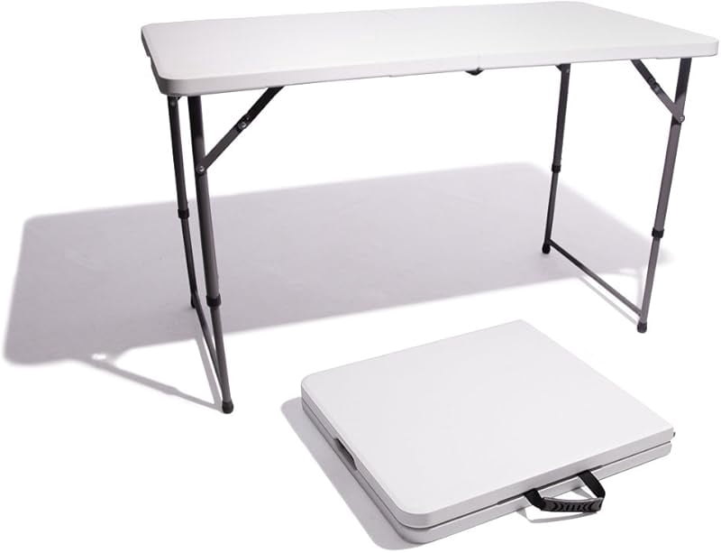 Vispronet 8ft Folding Table – White Resin Multipurpose Rectangle Table ...