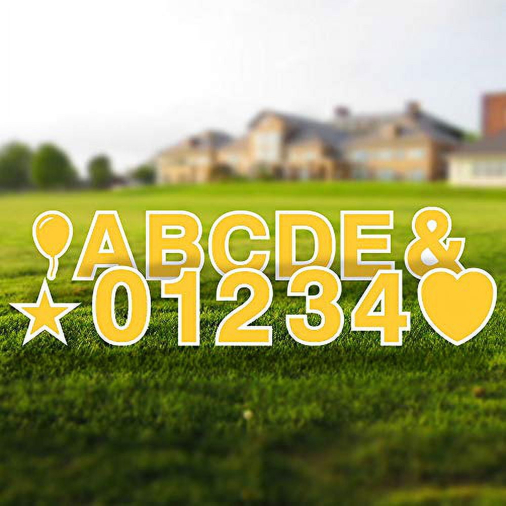 Vispronet Alphabet Yard Letter Sign Set – Includes Letters, Numbers ...
