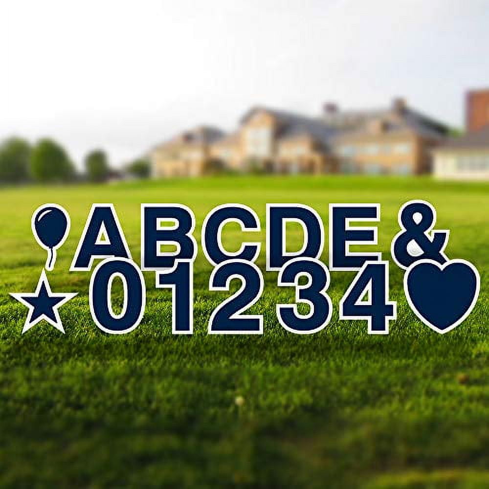 Vispronet Alphabet Yard Letter Sign Set – Includes Letters, Numbers ...