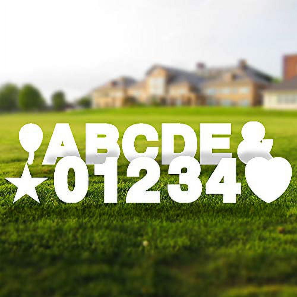 Vispronet Alphabet Yard Letter Sign Set – Includes Letters, Numbers ...