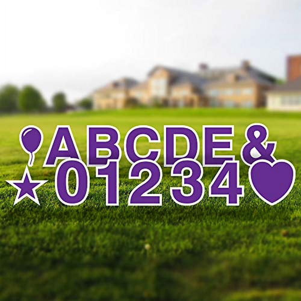 Vispronet Alphabet Yard Letter Sign Set – Includes Letters, Numbers ...