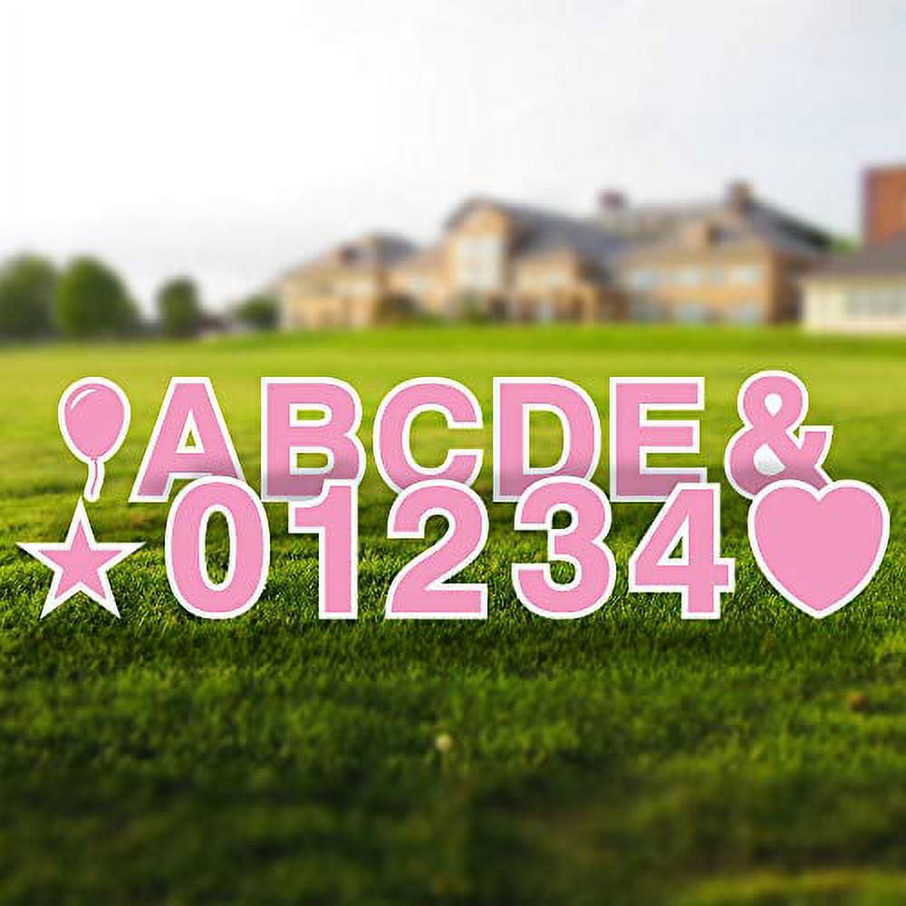 Vispronet Alphabet Yard Letter Sign Set – Includes Letters, Numbers ...