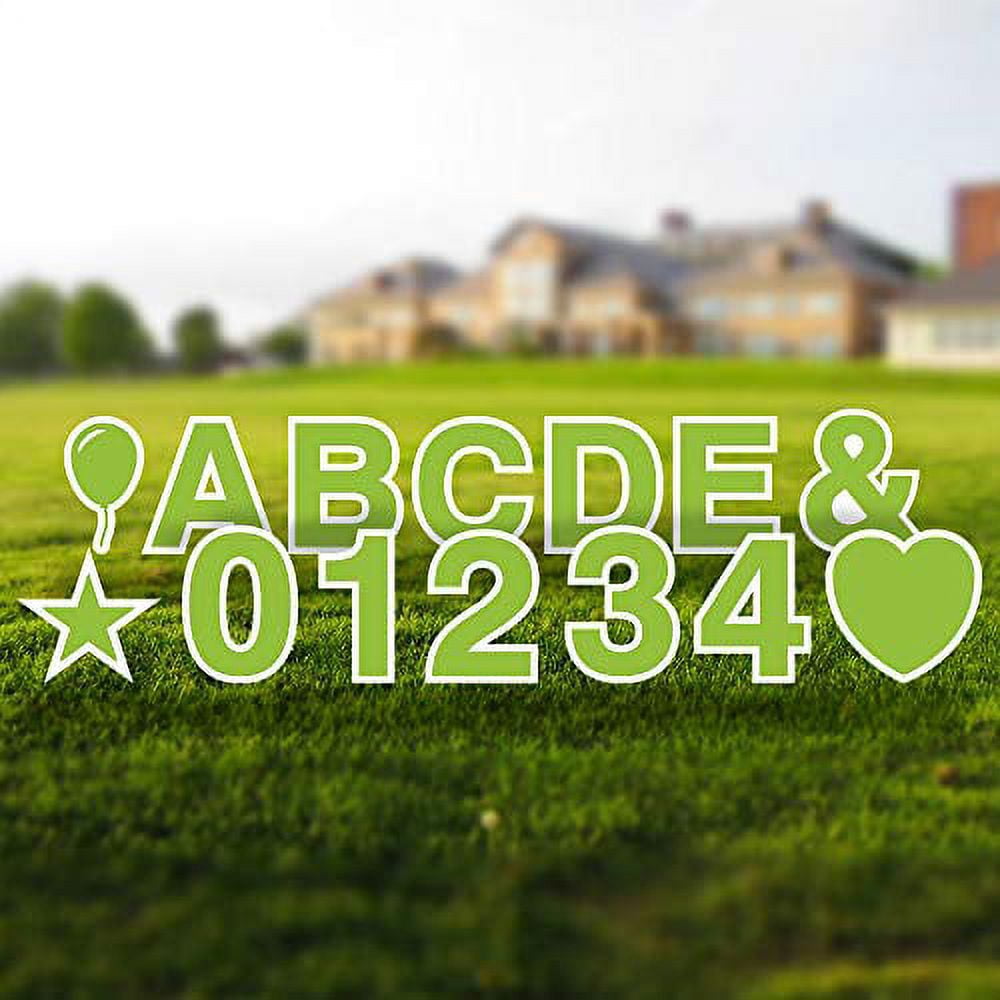 Vispronet Alphabet Yard Letter Sign Set – Includes Letters, Numbers ...