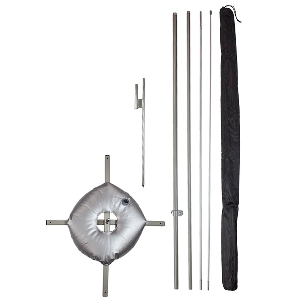 Vispronet Basic Large Feather Flag Pole Set, 4 Poles, Both Bases, Fits ...