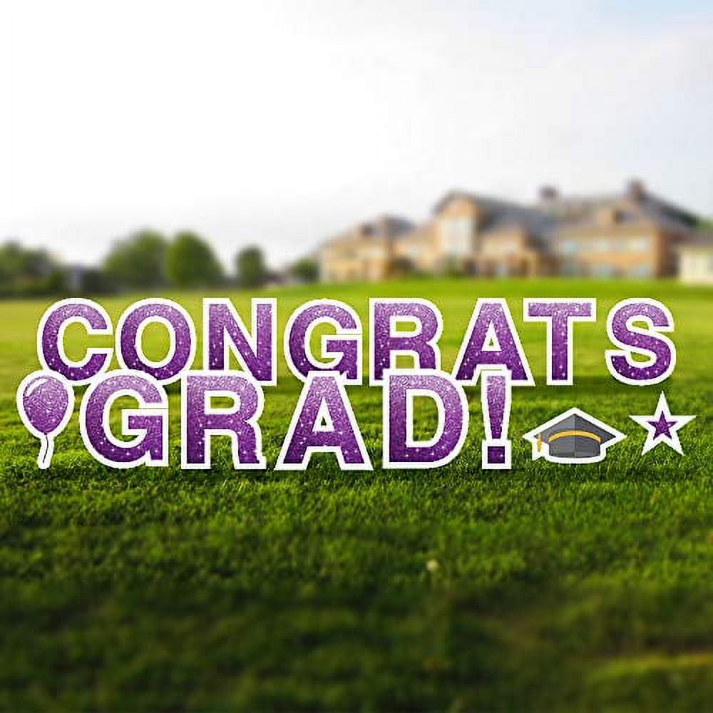Vispronet Congrats Grad Yard Sign with Stakes – Each Letter is 18in ...