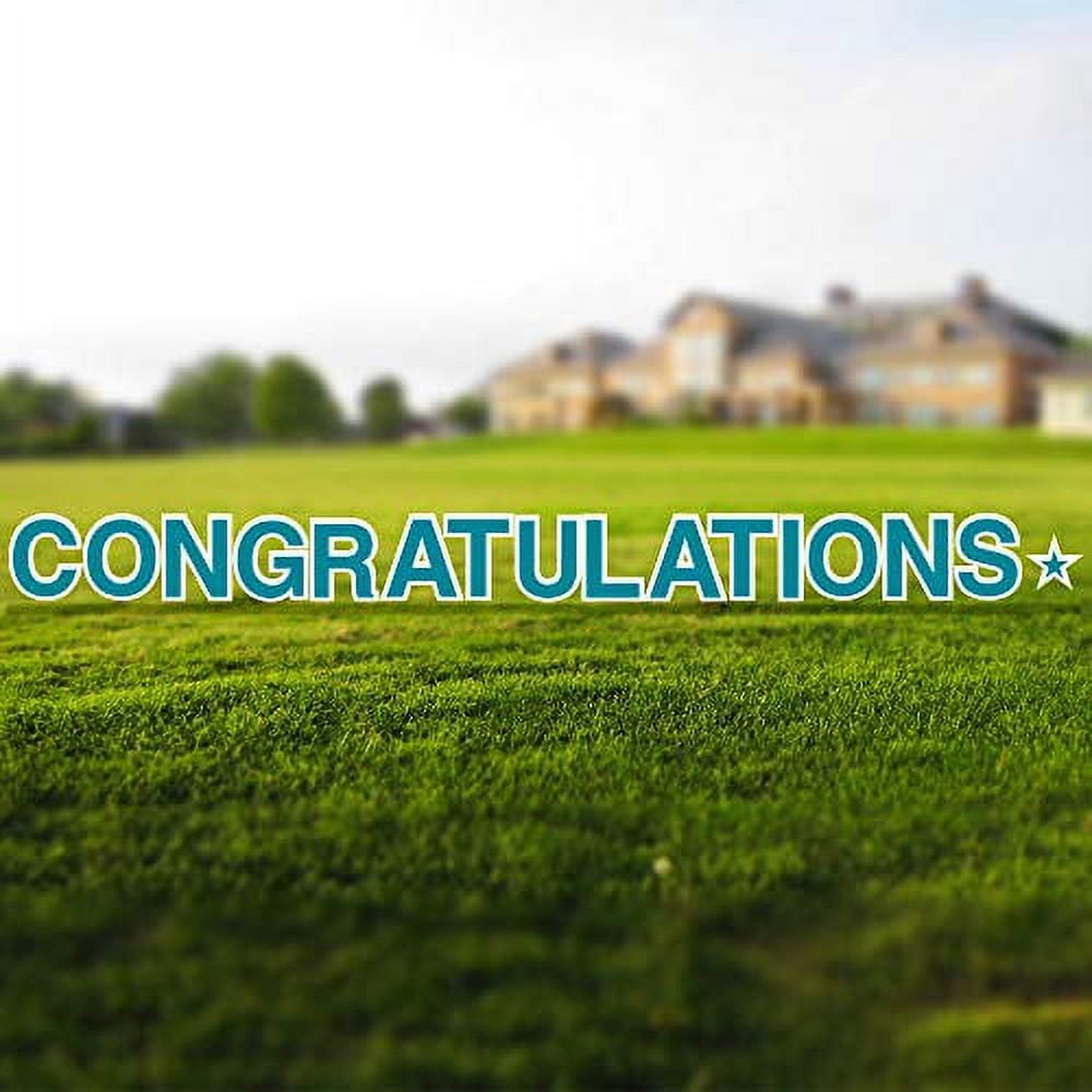 Vispronet Congratulations Yard Sign with Stakes – Each Letter is 18in ...