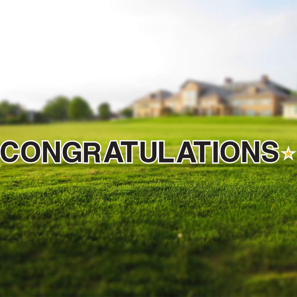 Vispronet Congratulations Yard Signs with Stakes – Each Letter is 18in ...