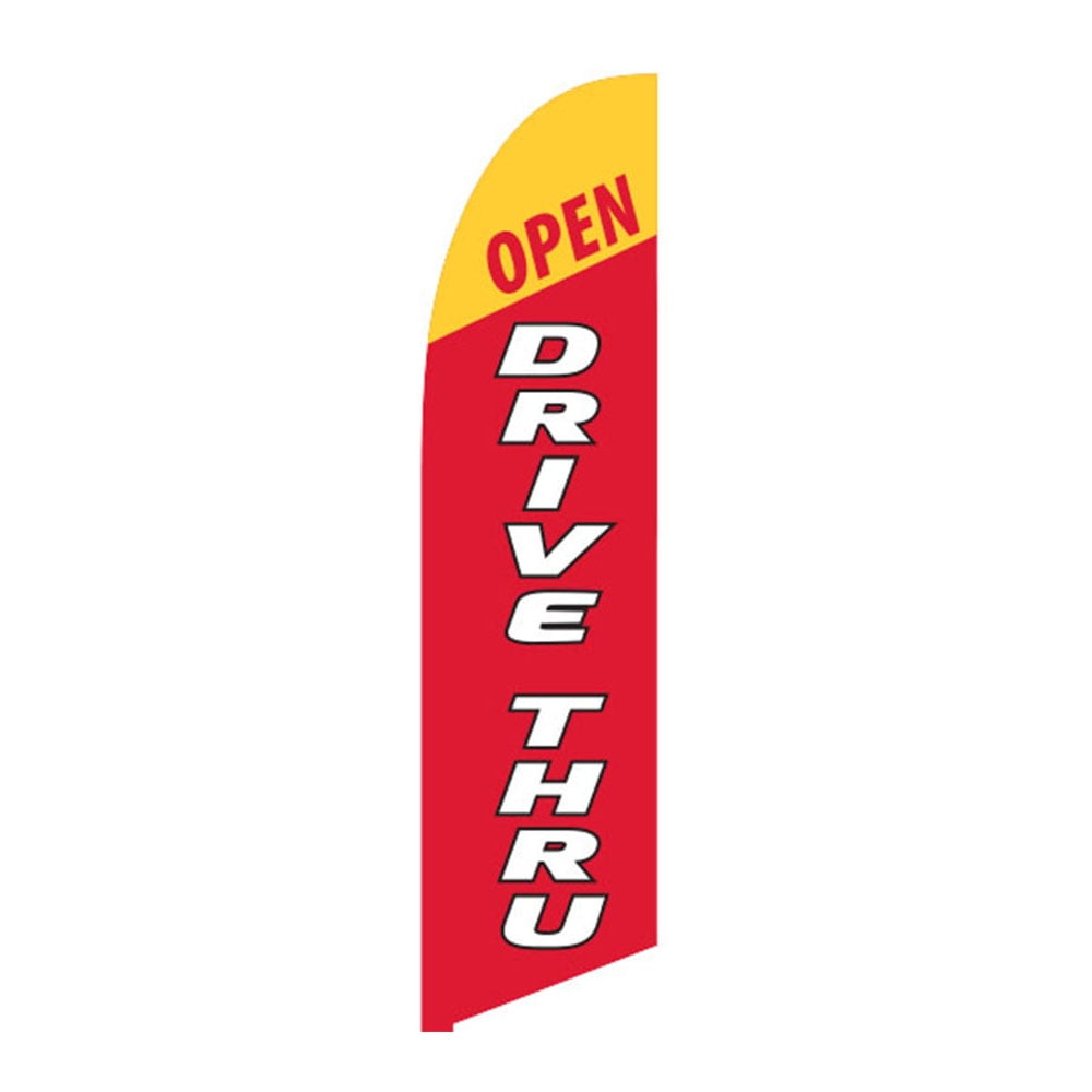 Vispronet Drive Thru Feather Flag, 2.6ft x 11.2ft, Flag Only - Walmart.com