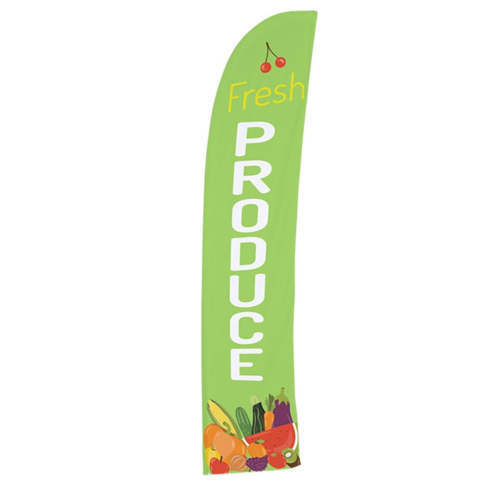 Vispronet Fresh Produce Feather Flag, 2.6ft x 11.2ft, Flag Only ...