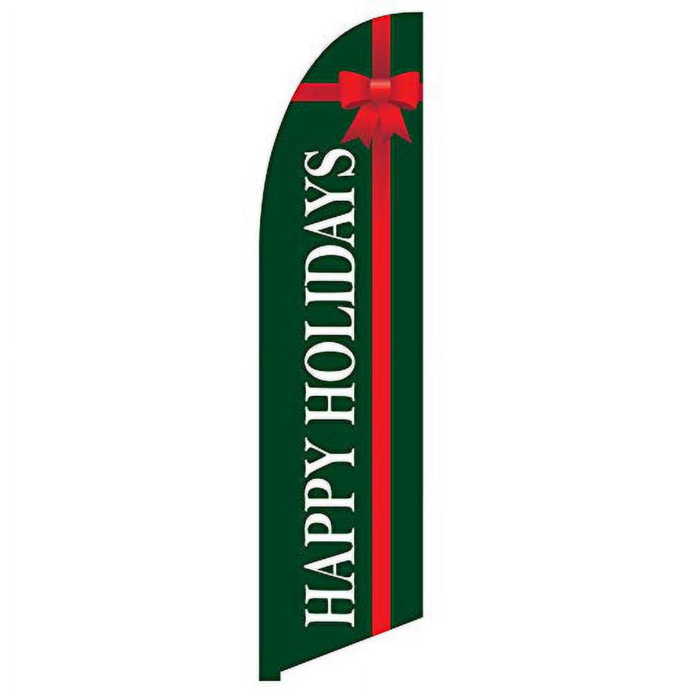 Vispronet Happy Holiday Feather Flag - Made from Tear-Resistant Knitted ...