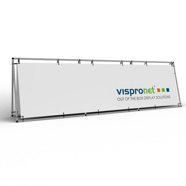 Vispronet Horizontal A-Frame Banner Stand – 3ft x 10.5ft Aluminum ...