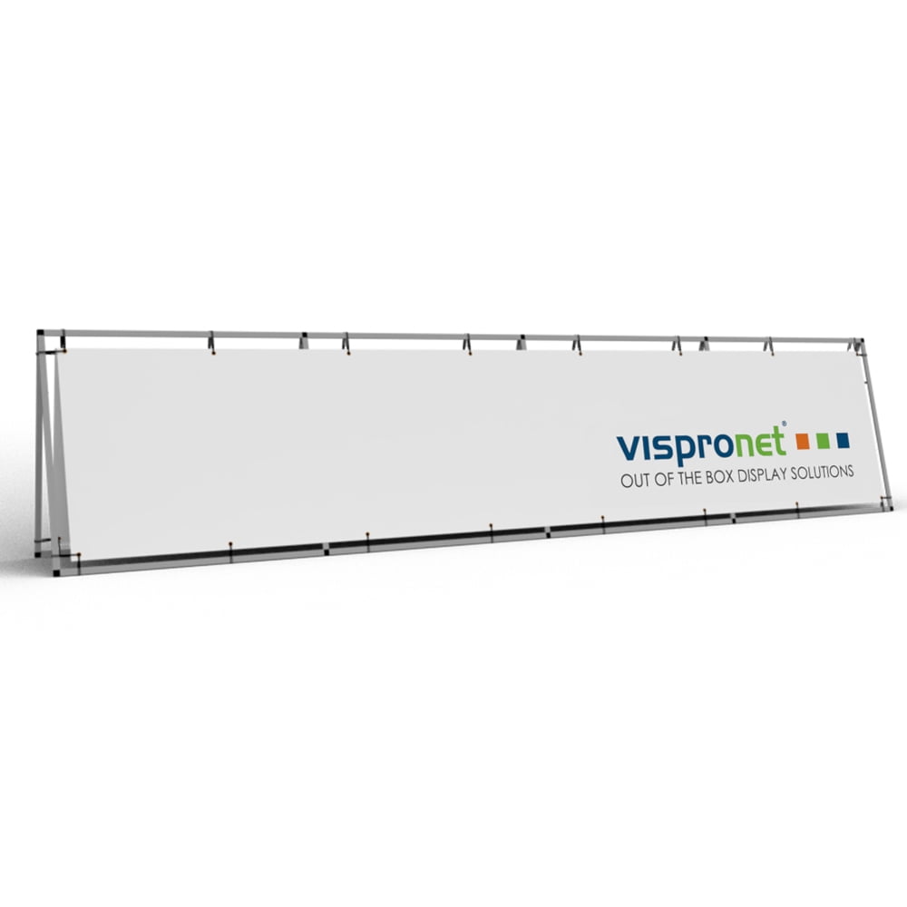 Vispronet Horizontal A-Frame Banner Stand – 3ft x 14ft Aluminum Outdoor ...