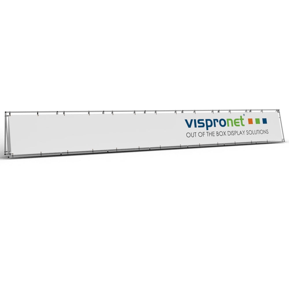 Vispronet Horizontal A-Frame Banner Stand – 3ft x 24.5ft Aluminum ...