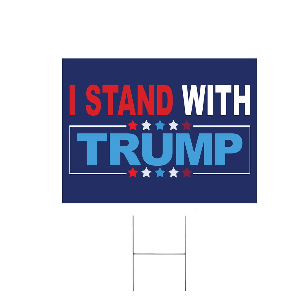 Vispronet I Stand With Trump Yard Sign – 23in x 17in Outdoor Trump 2024 ...