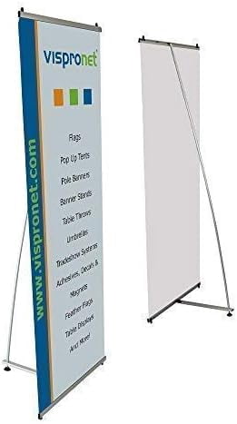Vispronet L Banner Stand – 2.6ft x 6.8ft Banner Stand, 2.6lb Vertical ...