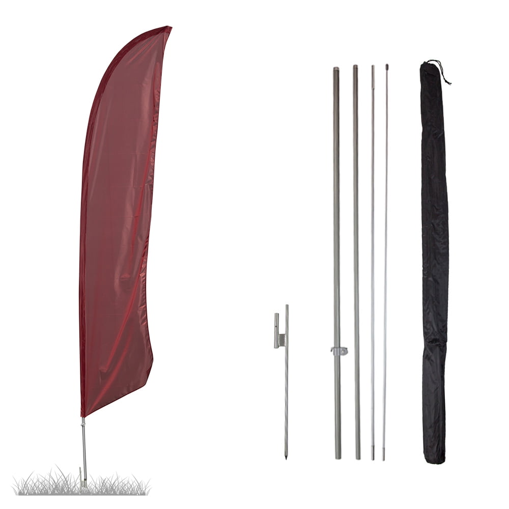 Vispronet - Maroon Solid Feather Flag Kit - 13.5ft Knitted Polyester ...