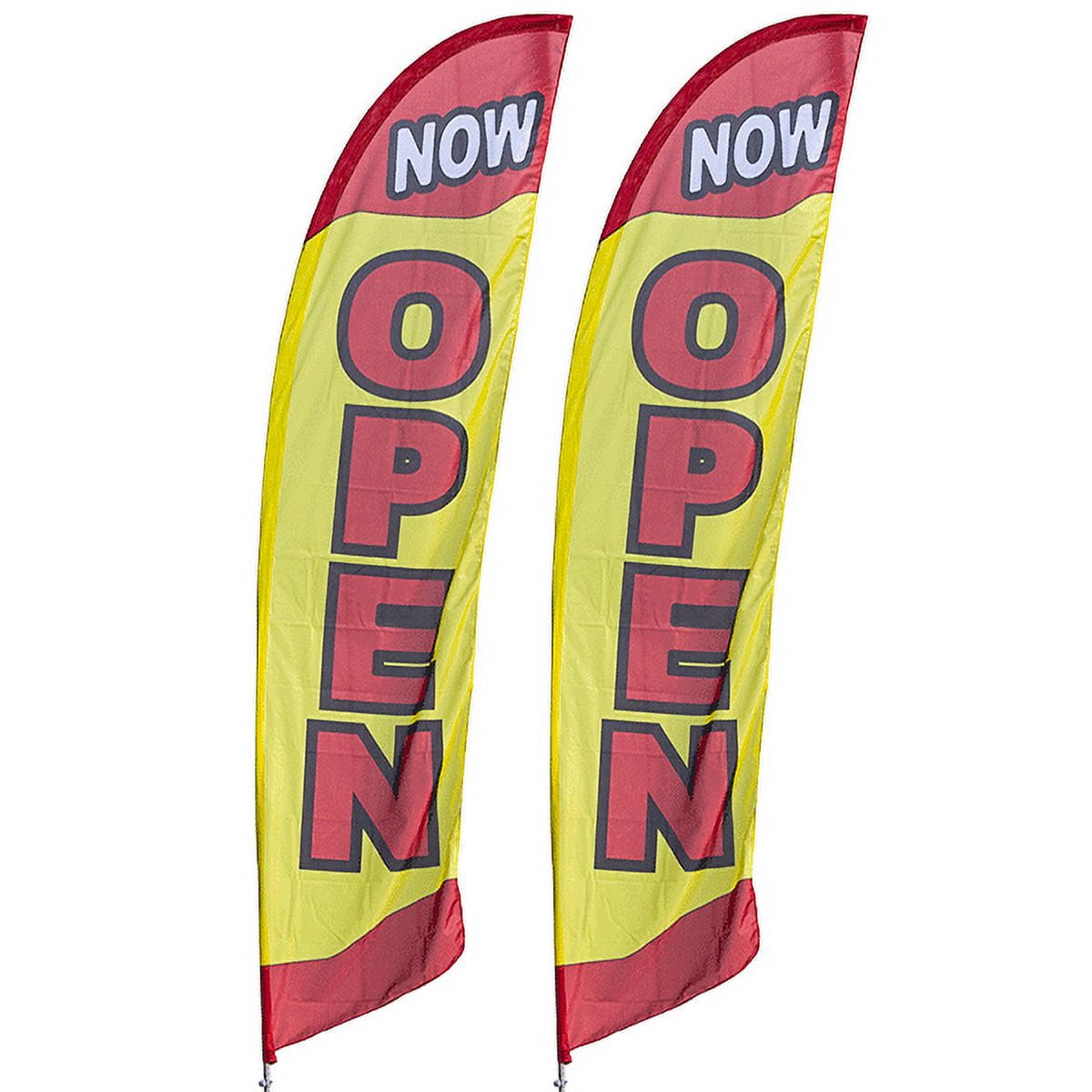 Vispronet Now Open Feather Flag 2 Pack, 11ft Outdoor Welcome Sign, Flag ...