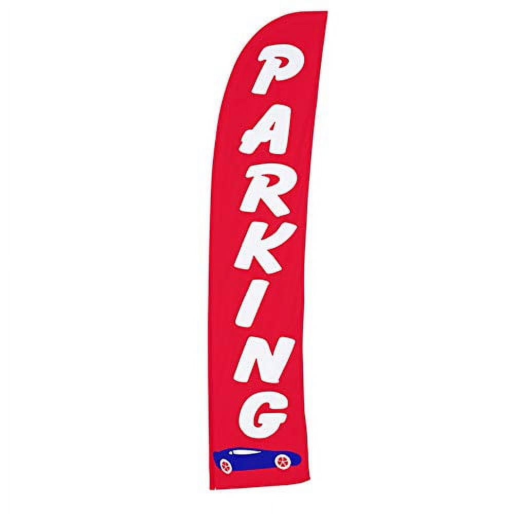 Vispronet Parking Feather Flag – Made from Tear-Resistant Knitted ...