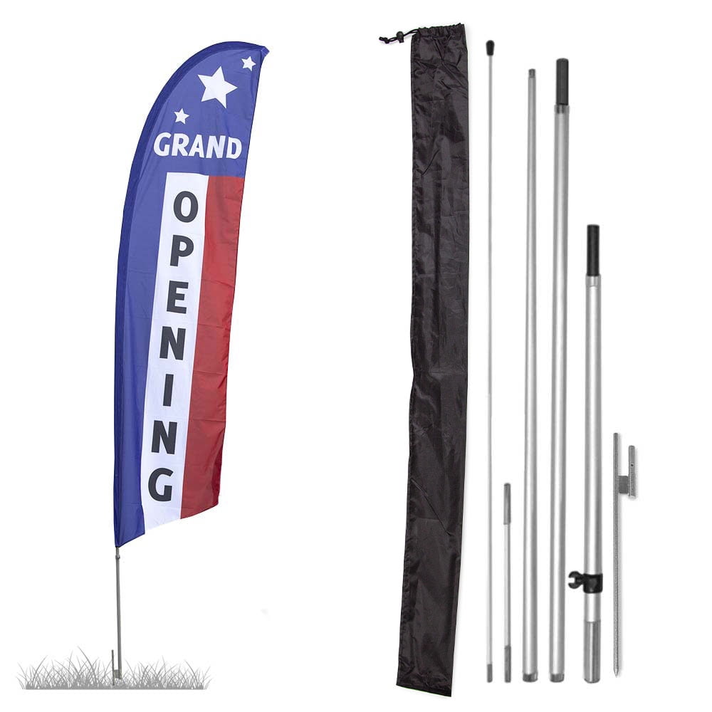 Vispronet Premium Grand Opening Patriotic Feather Flag Kit, 13ft ...