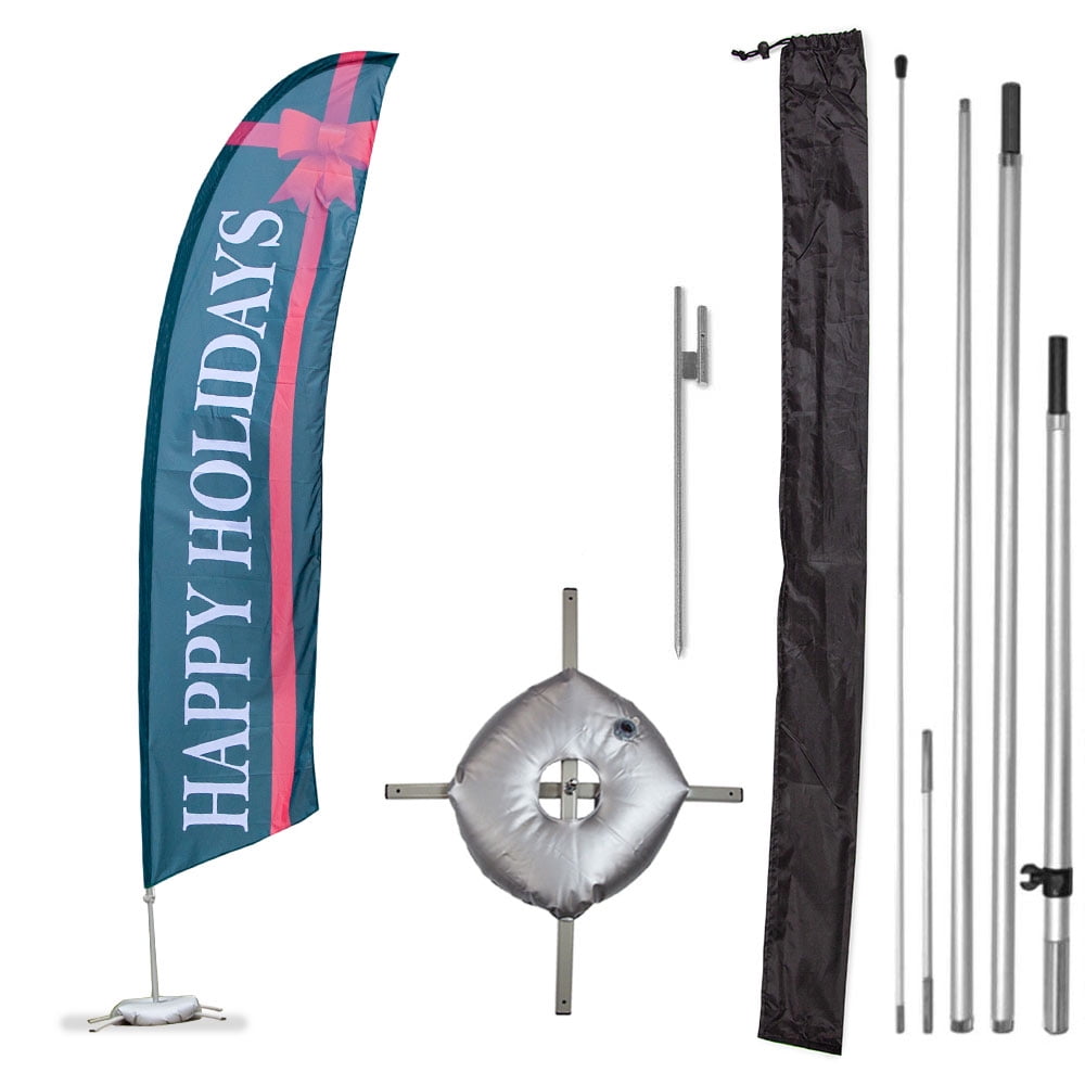 Vispronet Premium Happy Holiday Feather Flag Kit - Includes 13ft ...