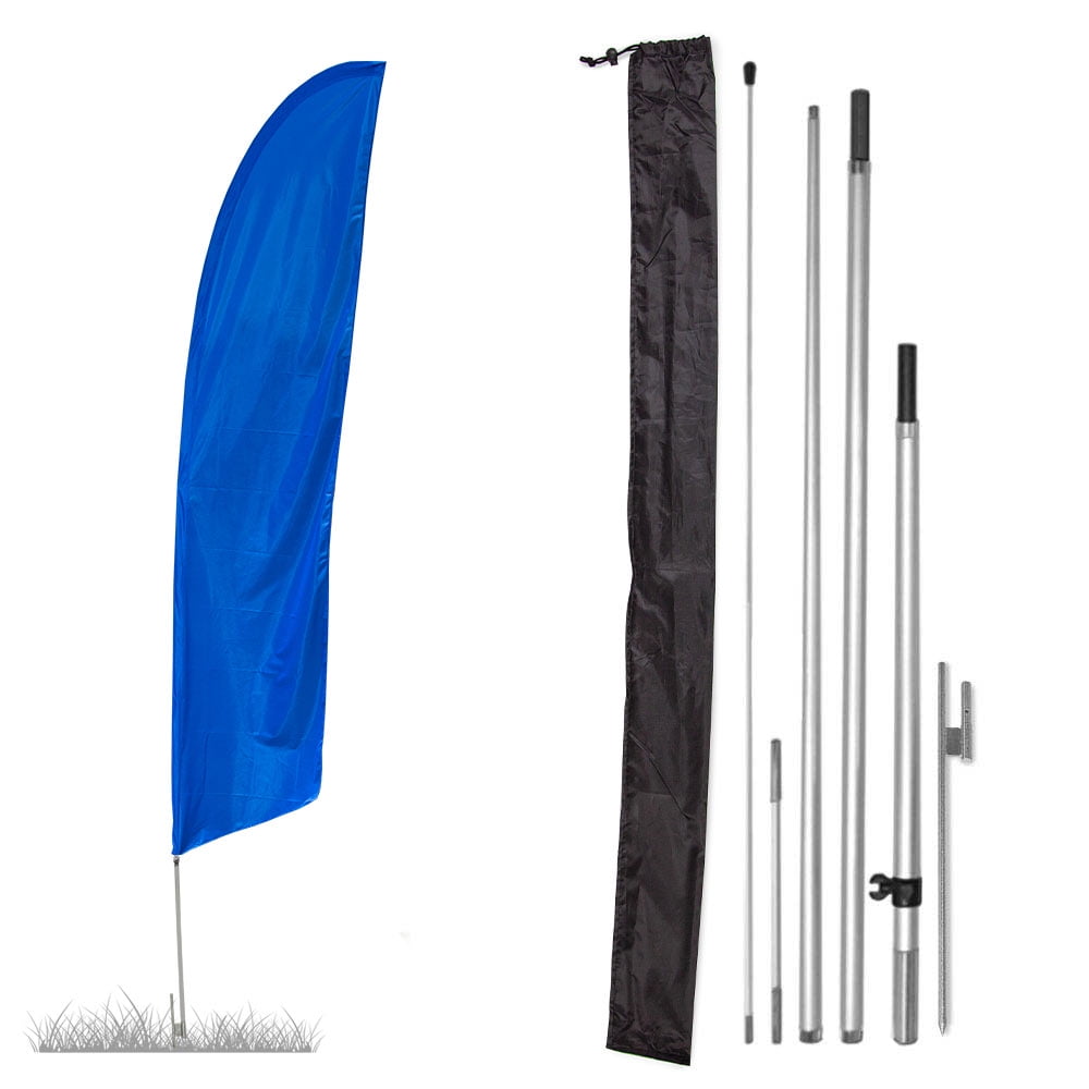 Vispronet - Premium Royal Blue Feather Flag Kit with Ground Spike ...
