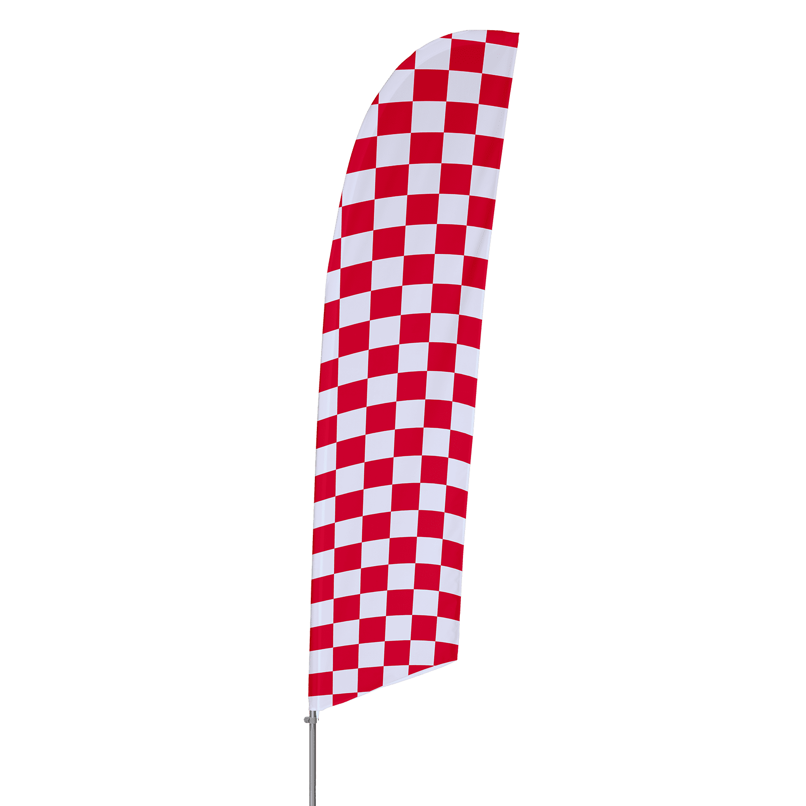 Vispronet Red and White Checkered Feather Flag – Made From Tear ...