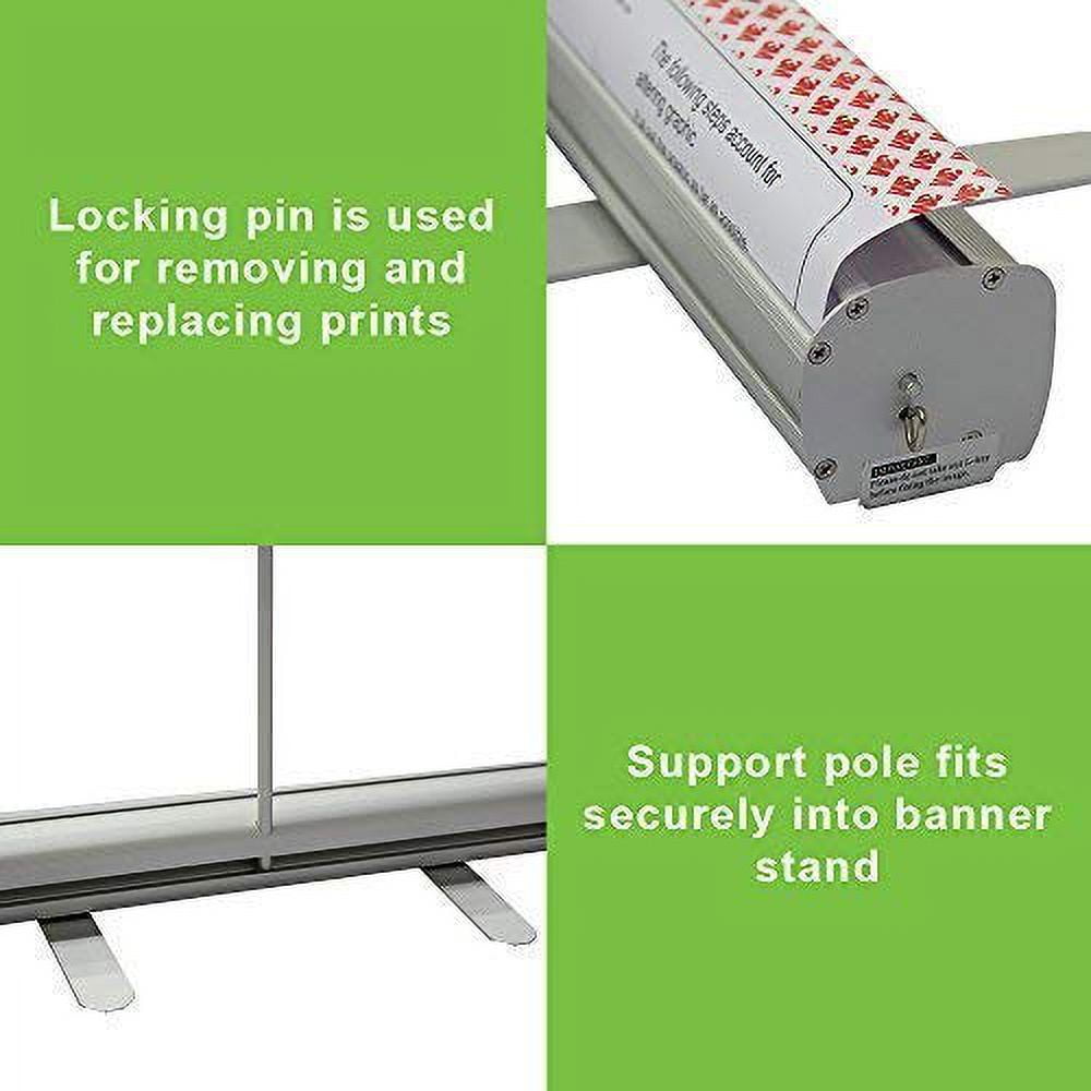 Vispronet Retractable Banner Stand – 31in x 79in Stand Up Banner for ...