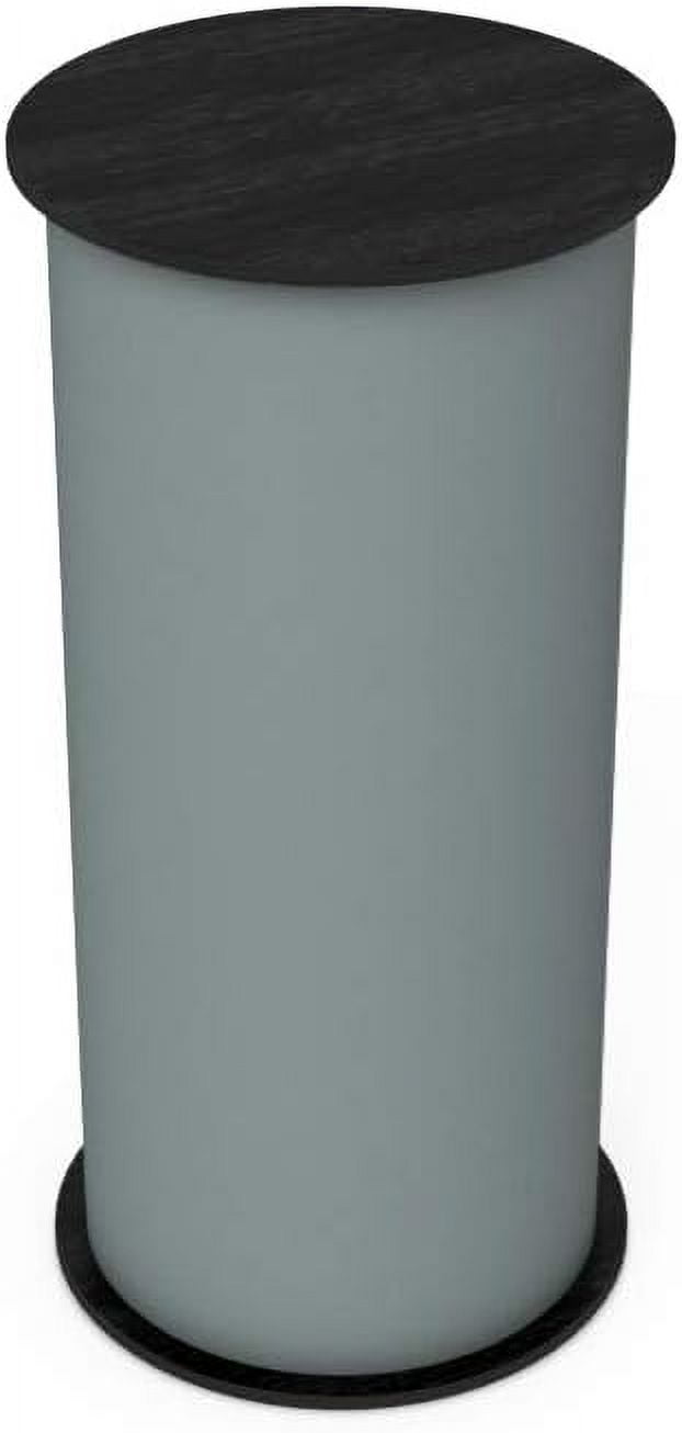 Vispronet Round Portable Exhibition Trade Show Silver Podium Table ...