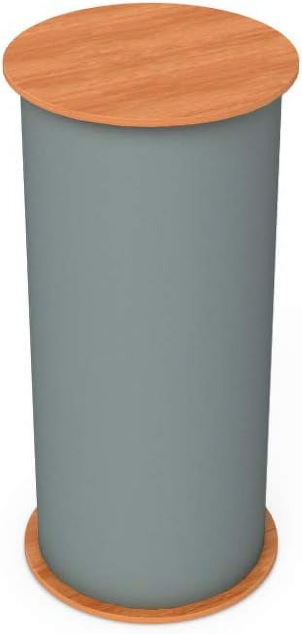 Vispronet Round Portable Exhibition Trade Show Silver Podium Table ...