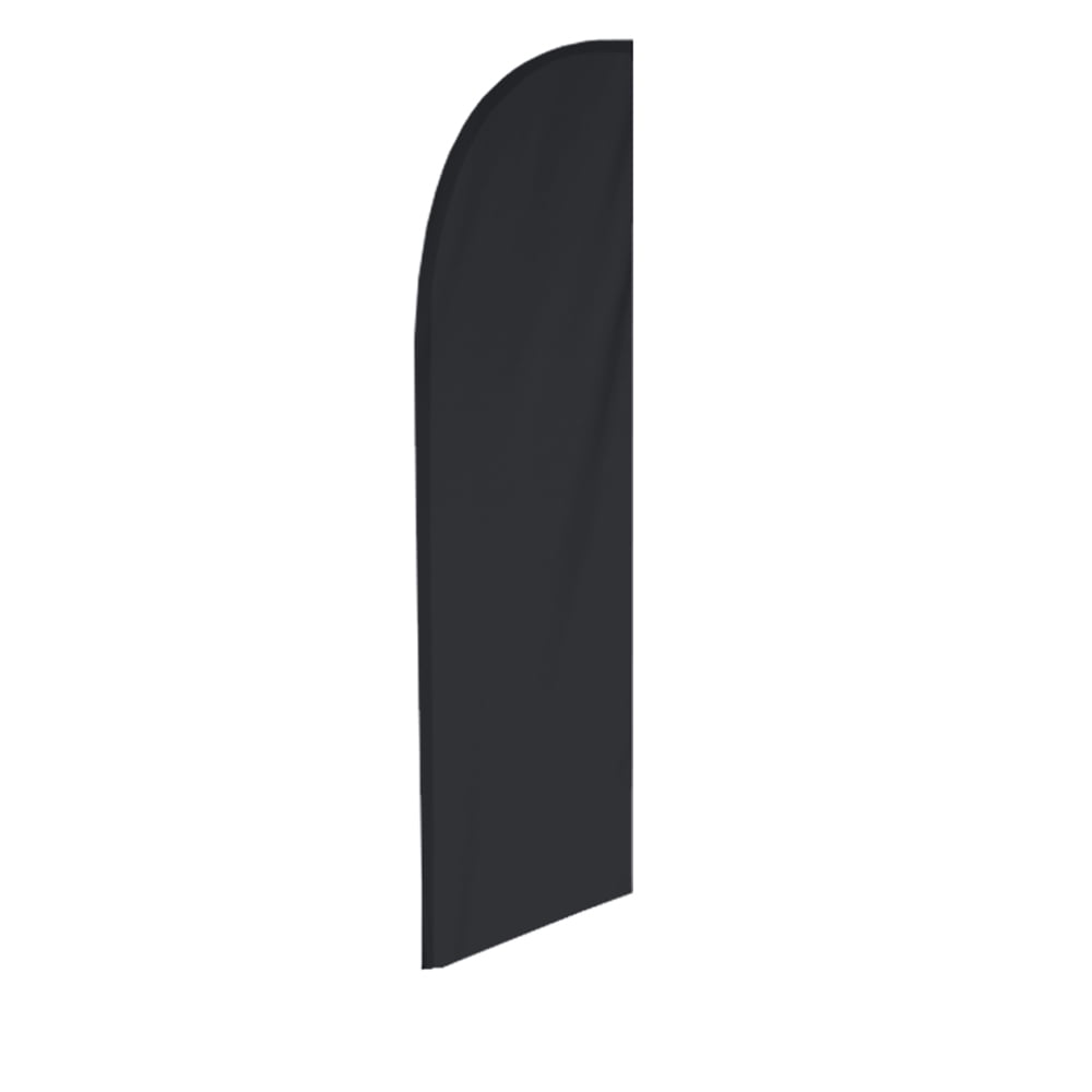 Vispronet Solid Black Feather Flag, 2.6ft x 11.2ft Swooper Flag, Flag ...