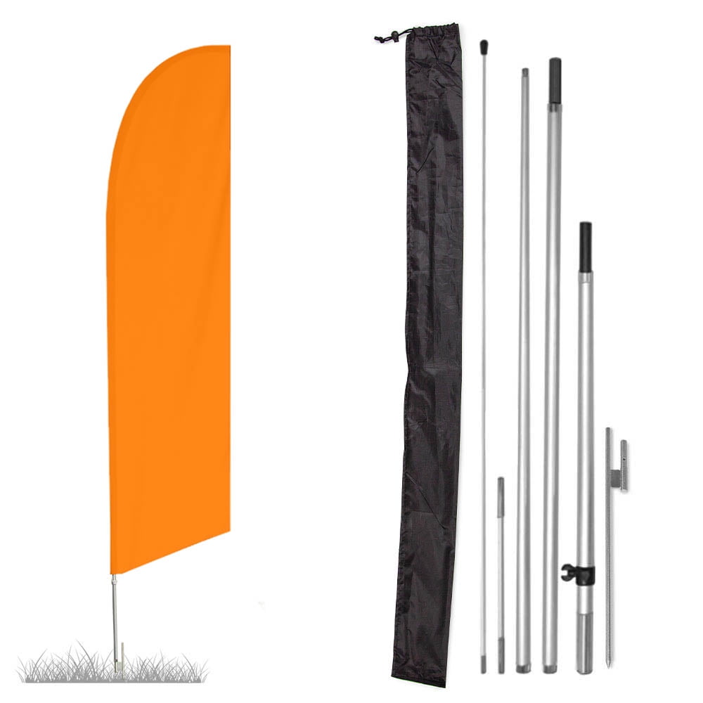 Vispronet- Solid Feather Flag Kits - 13.5ft/13ft Swooper Flags with ...