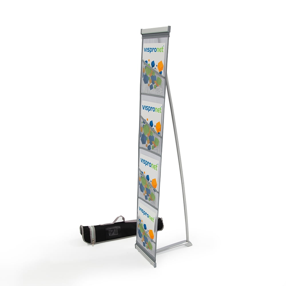 Vispronet Standing Brochure Holder, 0.9ft x 4.6ft Mesh Display Stand ...