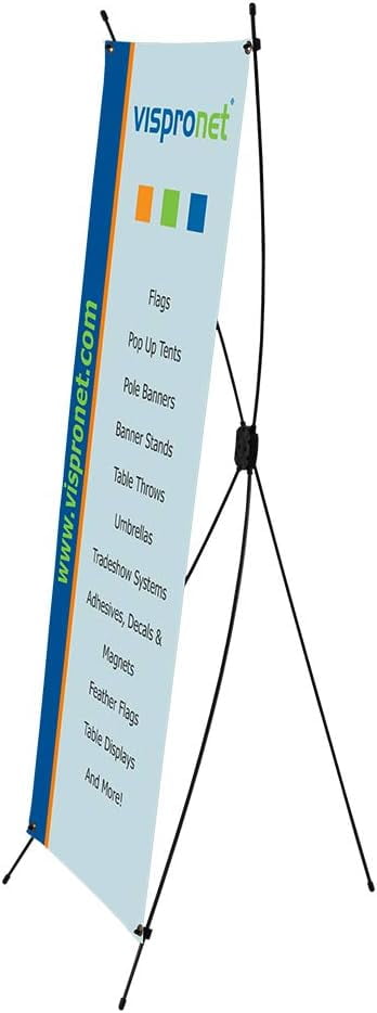Vispronet Tripod X-Banner Stands - Fits Banner Sizes 2ft x 4.9ft for ...