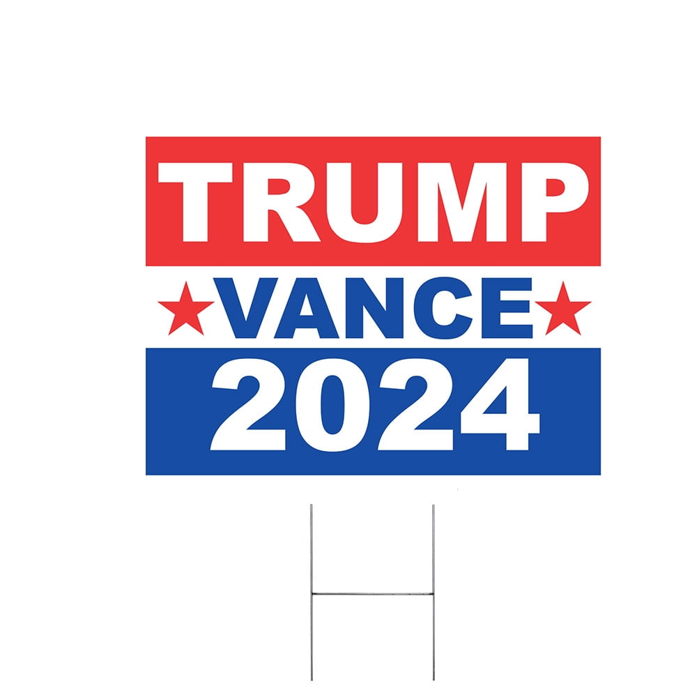 Vispronet Trump Vance Yard Sign – 23in x 17in Outdoor Trump 2024 Sign ...