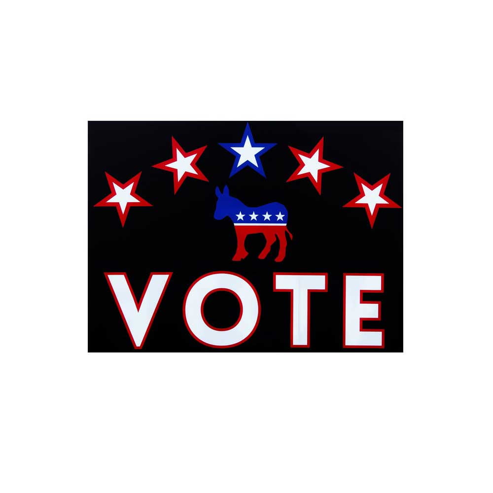 Vispronet Vote Democrat Yard Sign, 23in x 17in Vote Sign with Stake ...