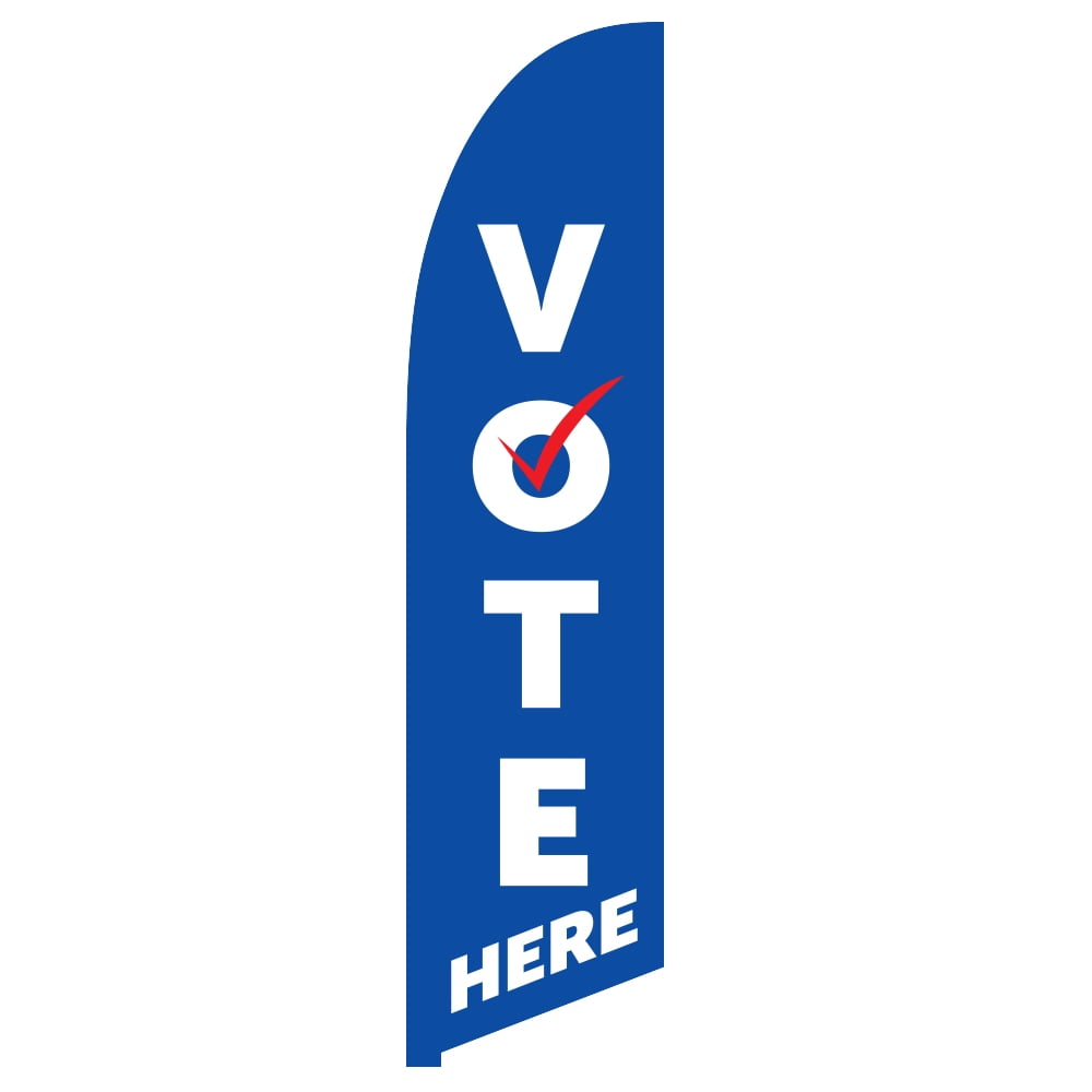 Vispronet Vote Here Feather Flag - Premium Outdoor Election Decor ...