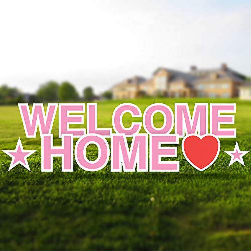 Vispronet Welcome Home Yard Sign with Stakes – Each Letter is 18in Tall ...