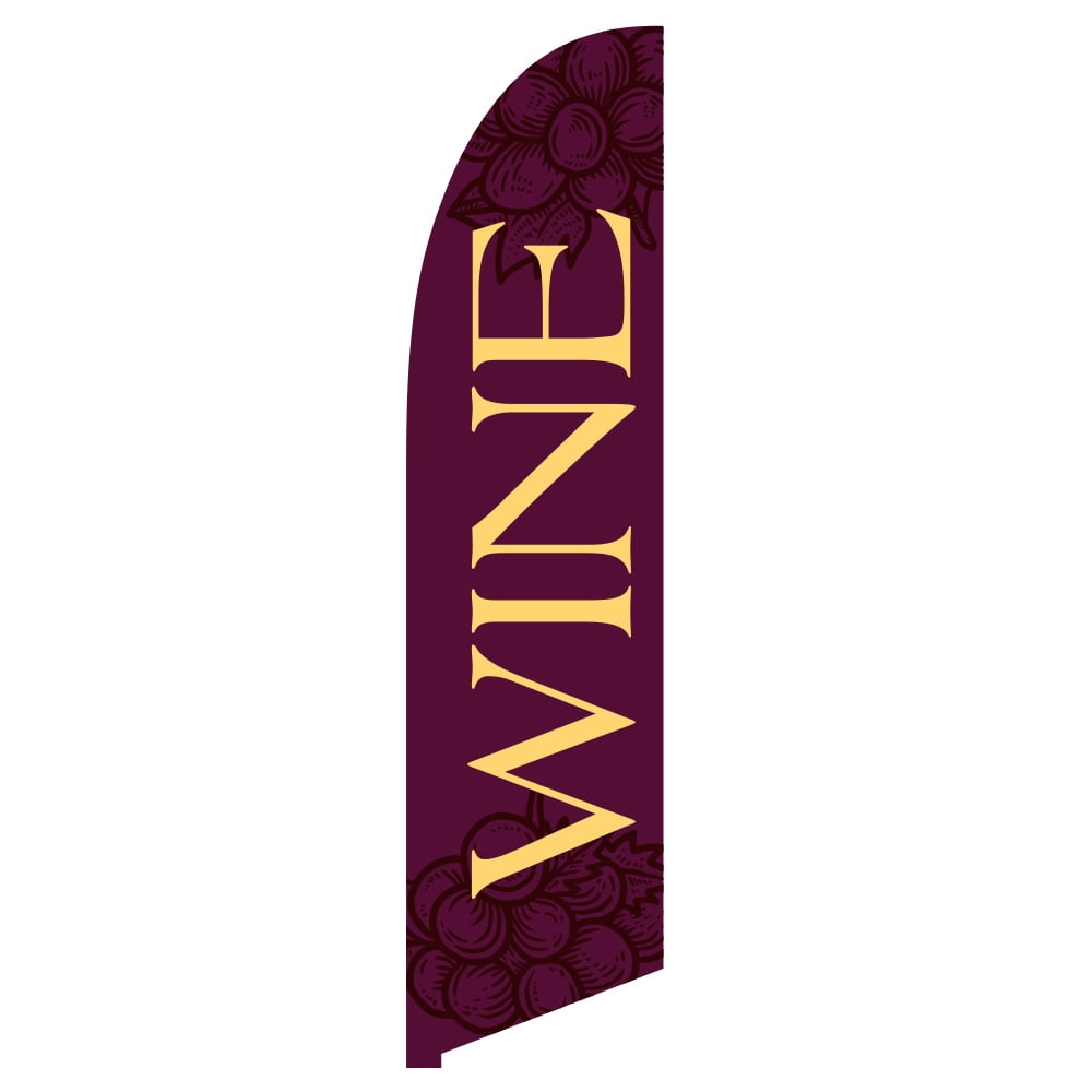 Vispronet Wine Feather Flag, 2.6ft x 11.2ft, Flag Only - Walmart.com
