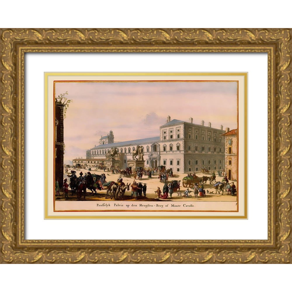 Visscher 14x11 Gold Ornate Wood Framed with Double Matting Museum Art ...