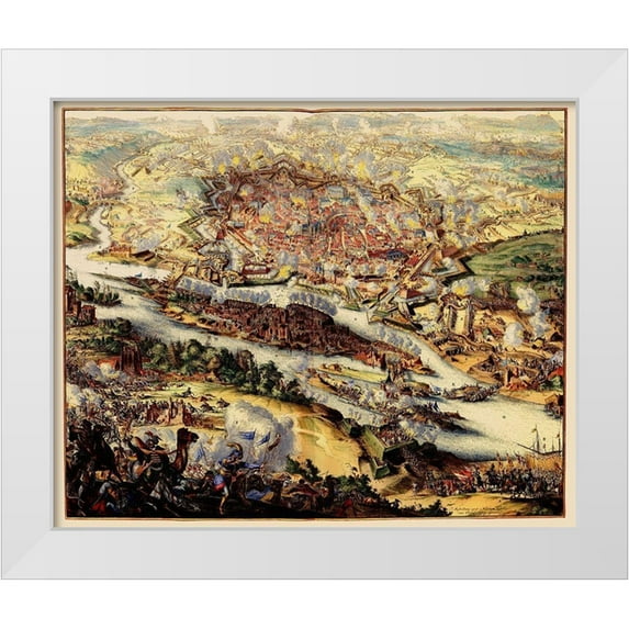 Visscher 14x12 White Modern Wood Framed Museum Art Print Titled ...