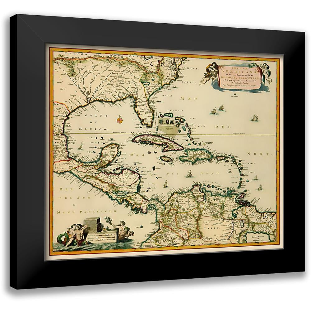 Visscher 17x15 Black Modern Framed Museum Art Print Titled - Central ...